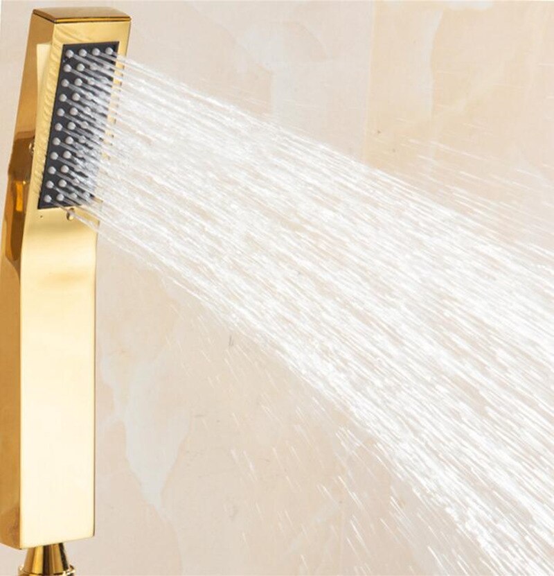 Gold hand shower bathroom golden handhold water sa... – Vicedeal