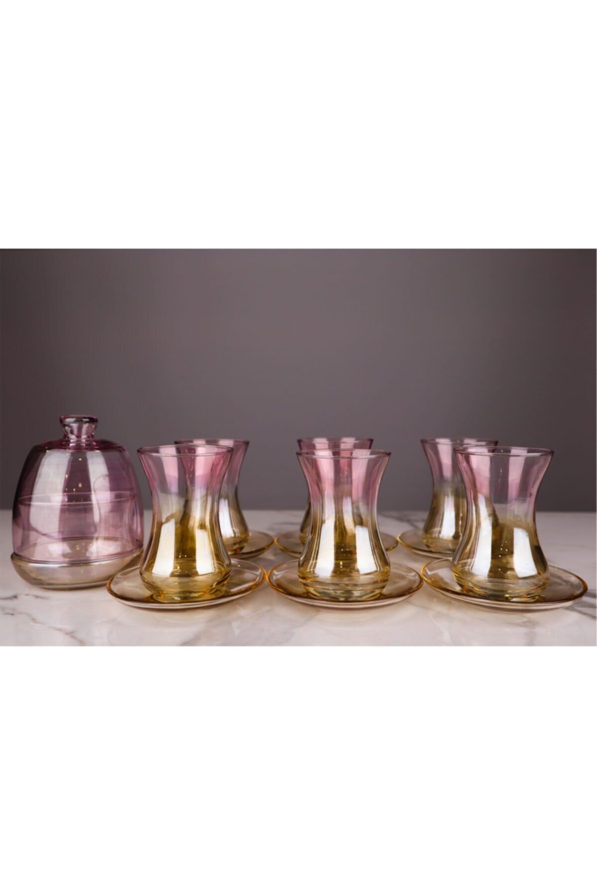 Turkse Thee Cup Roze Honing Thee Cup 12 Pcs Turkse... – Vicedeal