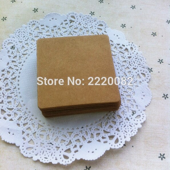 6x6 cm 350 gsm blank kraft paper hang tag/garment ... – Grandado