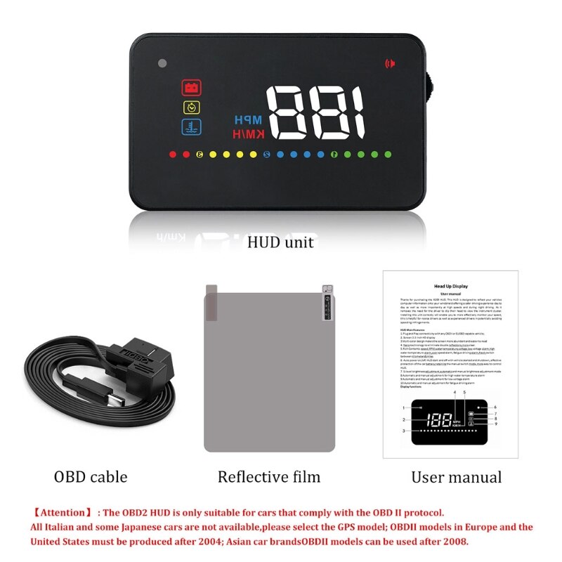 A200 Auto HUD Head-Up Display Car-styling OBD Scan... – Grandado