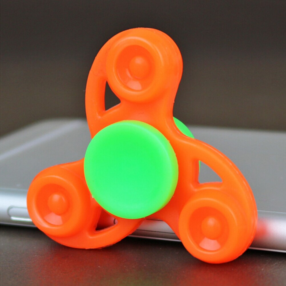 Multi Color Tri-Spinner Toy Plastic Hand Spinner F... – Grandado