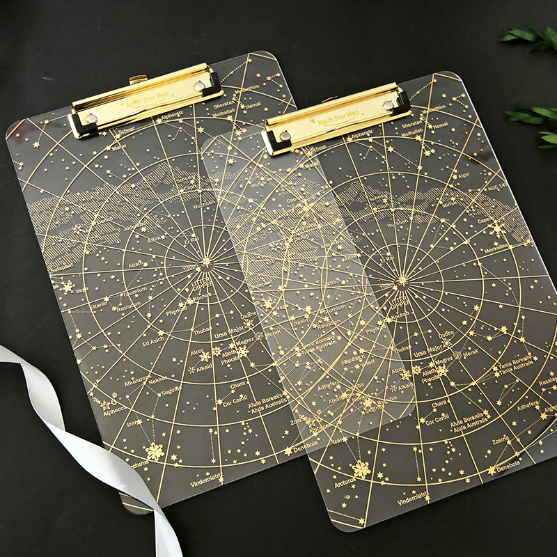 Acryl Transparent Star Sky File Clip Board North S... – Vicedeal
