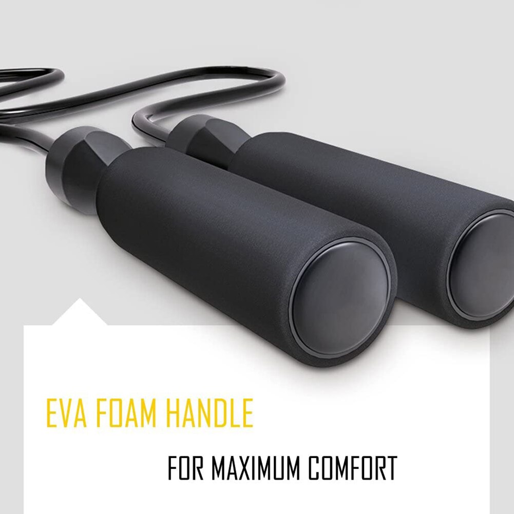 Black Color Jump Skipping Ropes Cable Steel Adjust... – Grandado