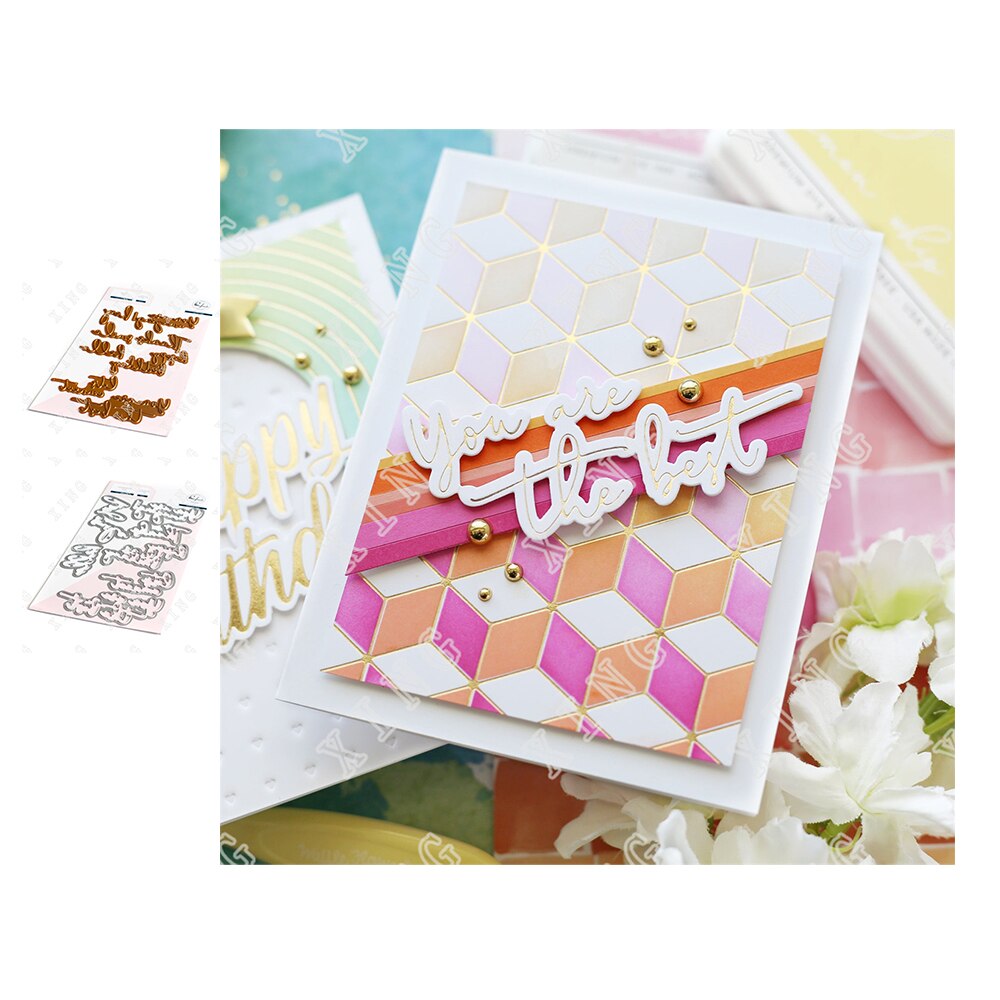 2022 Fancy Script Words Metal Cutting Foil Stencil... – Grandado