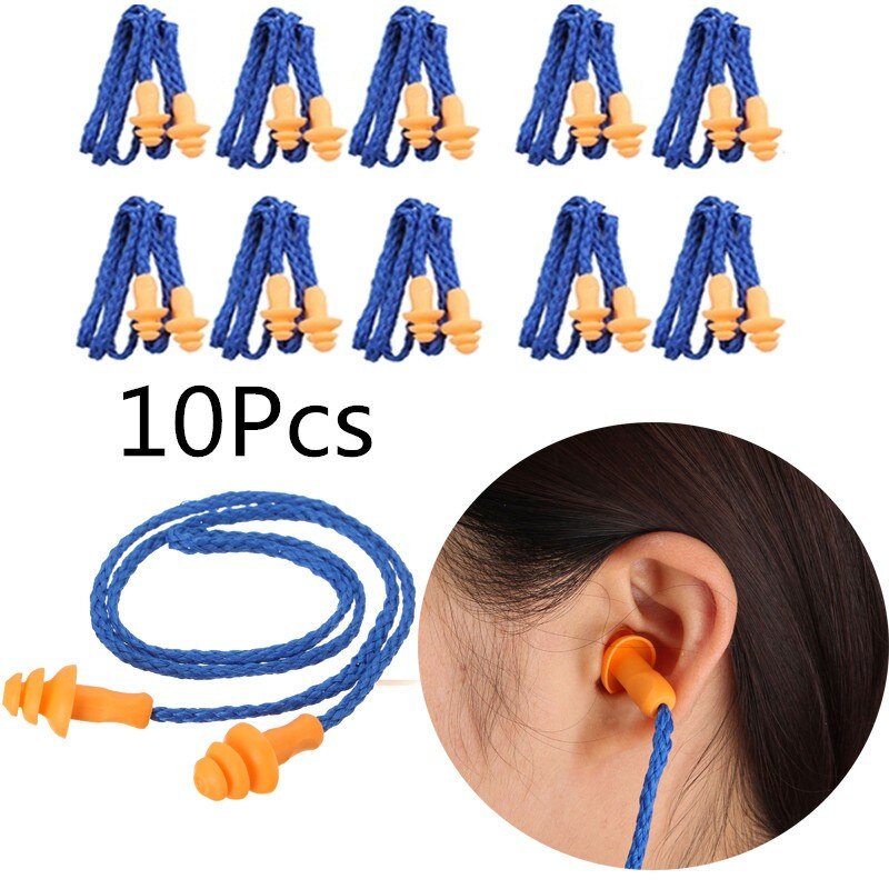 ANPWOO 10Pcs Soft Silicone Corded Ear Plugs ears P... – Grandado