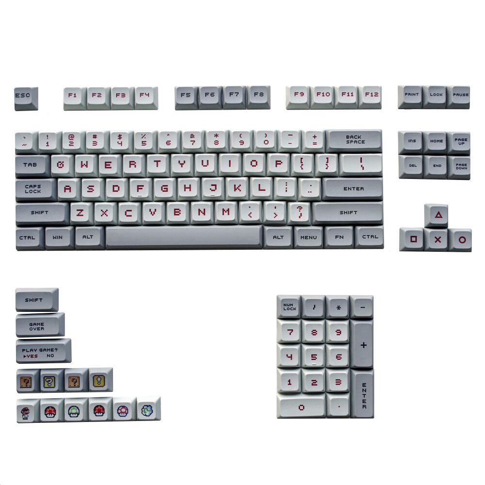 XDA keycaps Red White Machine PBT Sublimation Key-... – Vicedeal