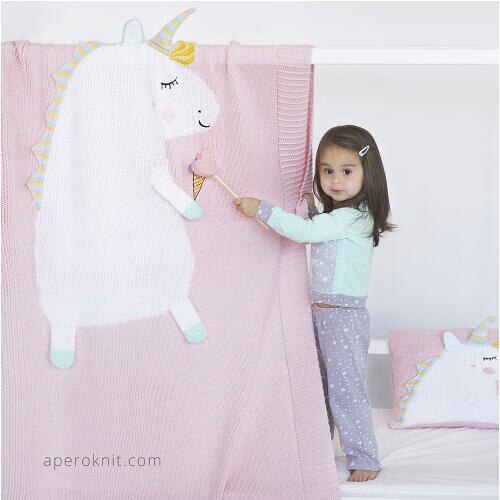 Ins Kids Cute Cartoon Unicorn Pattern Handmade Kni... – Grandado