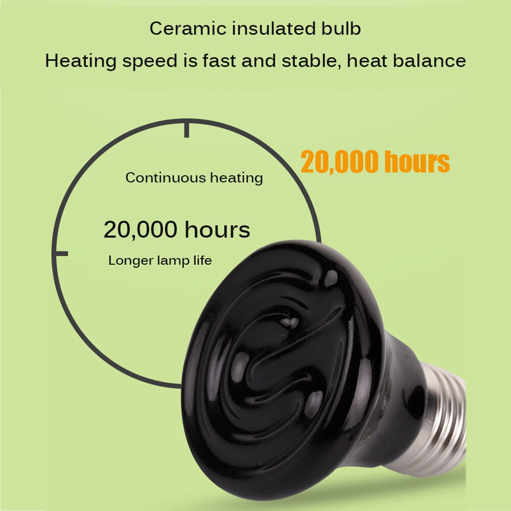 Reptile Ceramic Heating Lamp Heater Holder Reptile... – Grandado