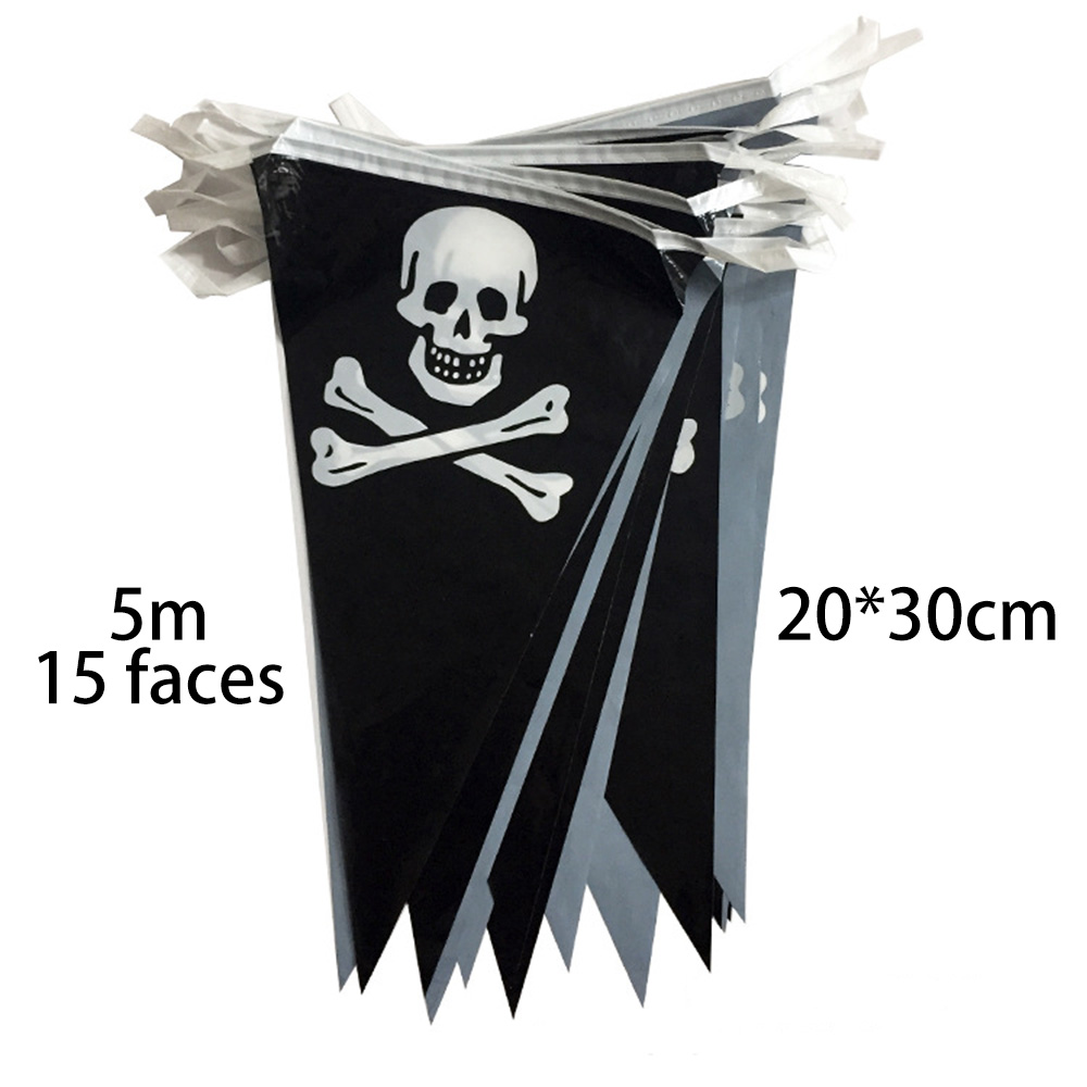 5 m Halloween Pirate Banners Pirate Theme Party De... – Grandado