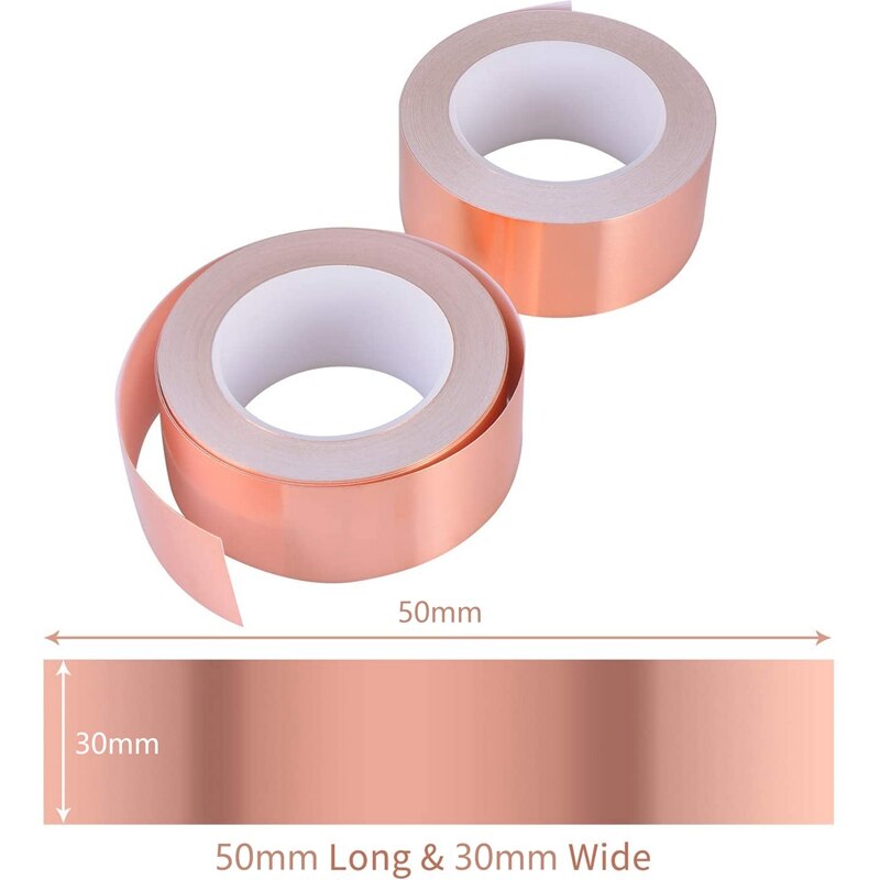 Copper Foil Tape 30mm x 50M for EMI Shielding Cond... – Grandado