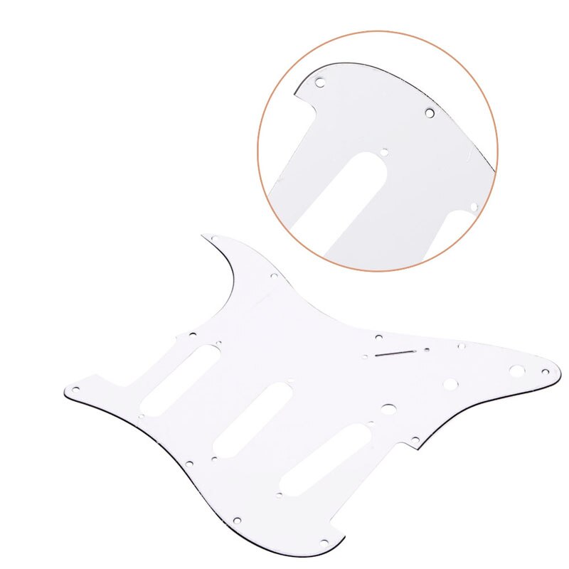 White Tortoise Shell Pickguard 3 Ply Scratch Plate... – Grandado