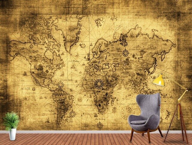 3D Dimensional Office Map Wall Paper 289460446 – Grandado