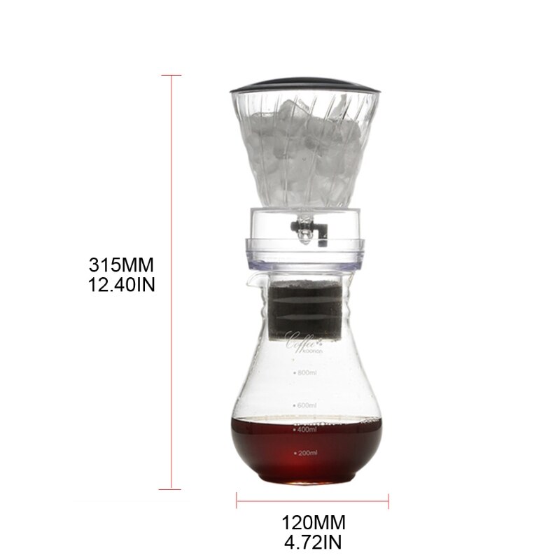 600ml Reusable Ice Drip Coffee Filter Tools Glass ... – Grandado