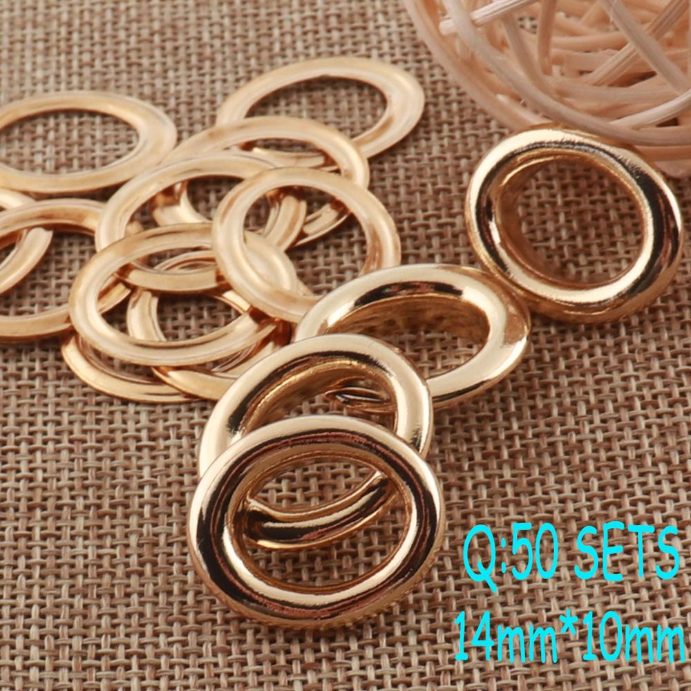 50 sets Gold Large Eyelets grommet eyelets Barrel ... – Vicedeal