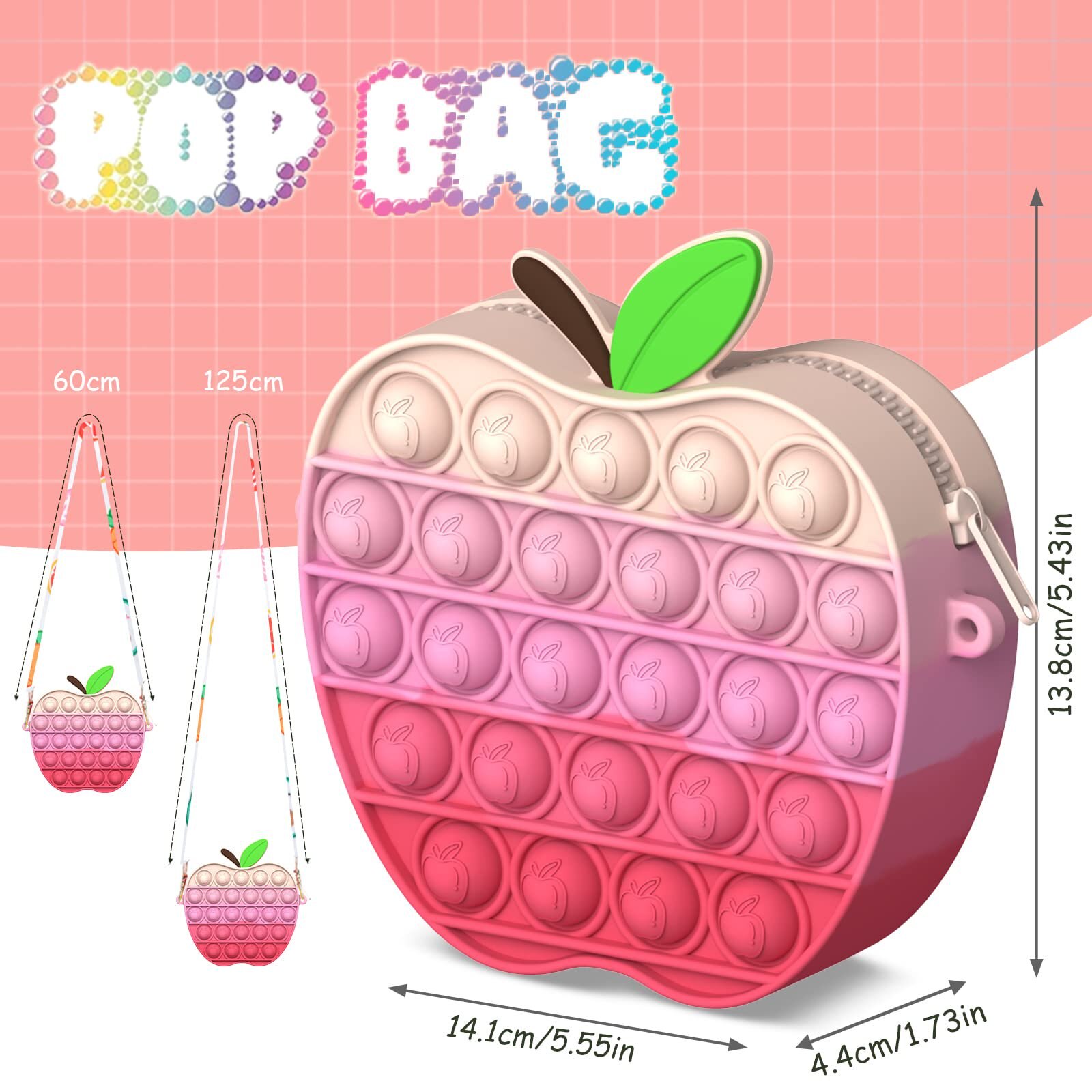 zimfanqi Rainbow Butterfly Pop Fidget Bag Toy Pop ... – Grandado