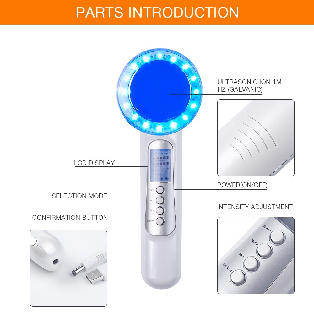 NEWEST Rgb Phototherapy Ultrasonic Ion Photon Body... – Grandado