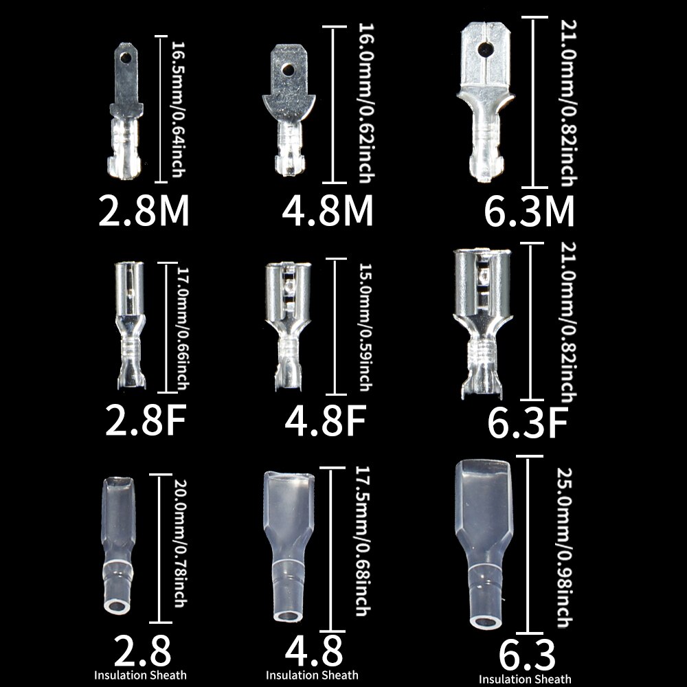 2.8/4.8/6.3 Insulated wire crimp terminal Universa... – Vicedeal