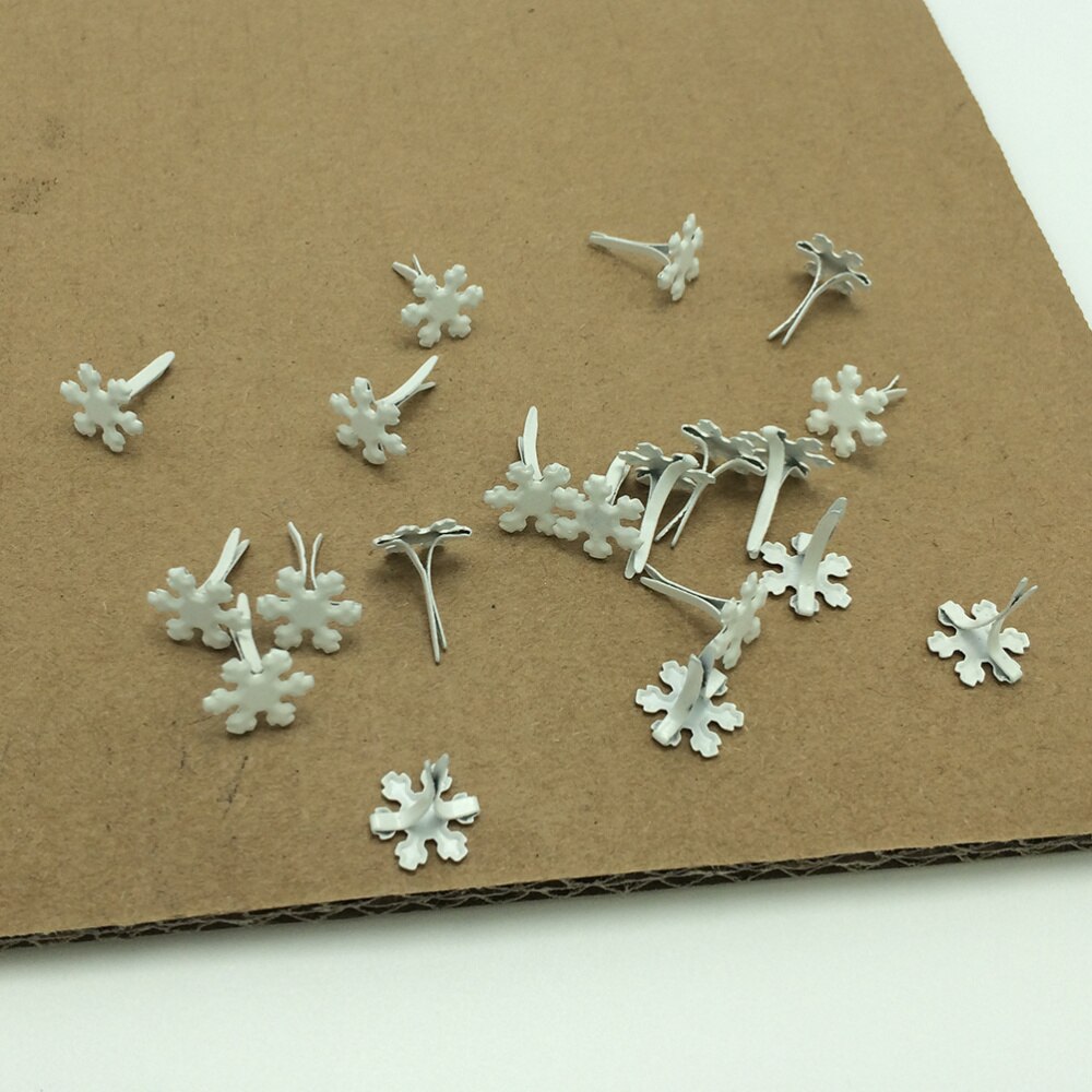 50 Pcs Sneeuwvlok Brads Scrapbooking Versiering Fa... – Grandado