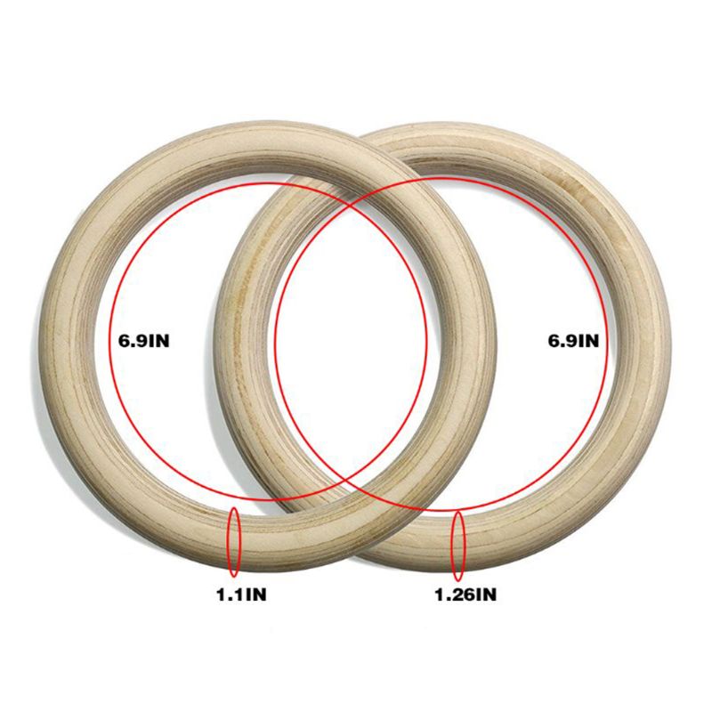 1pcs Gym Rings, Wooden Gymnastic Rings Fitness Hea... – Vicedeal
