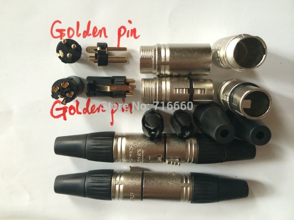 Neutrik Similar Golden Pins XLR Connector, 3 pins ... – Grandado