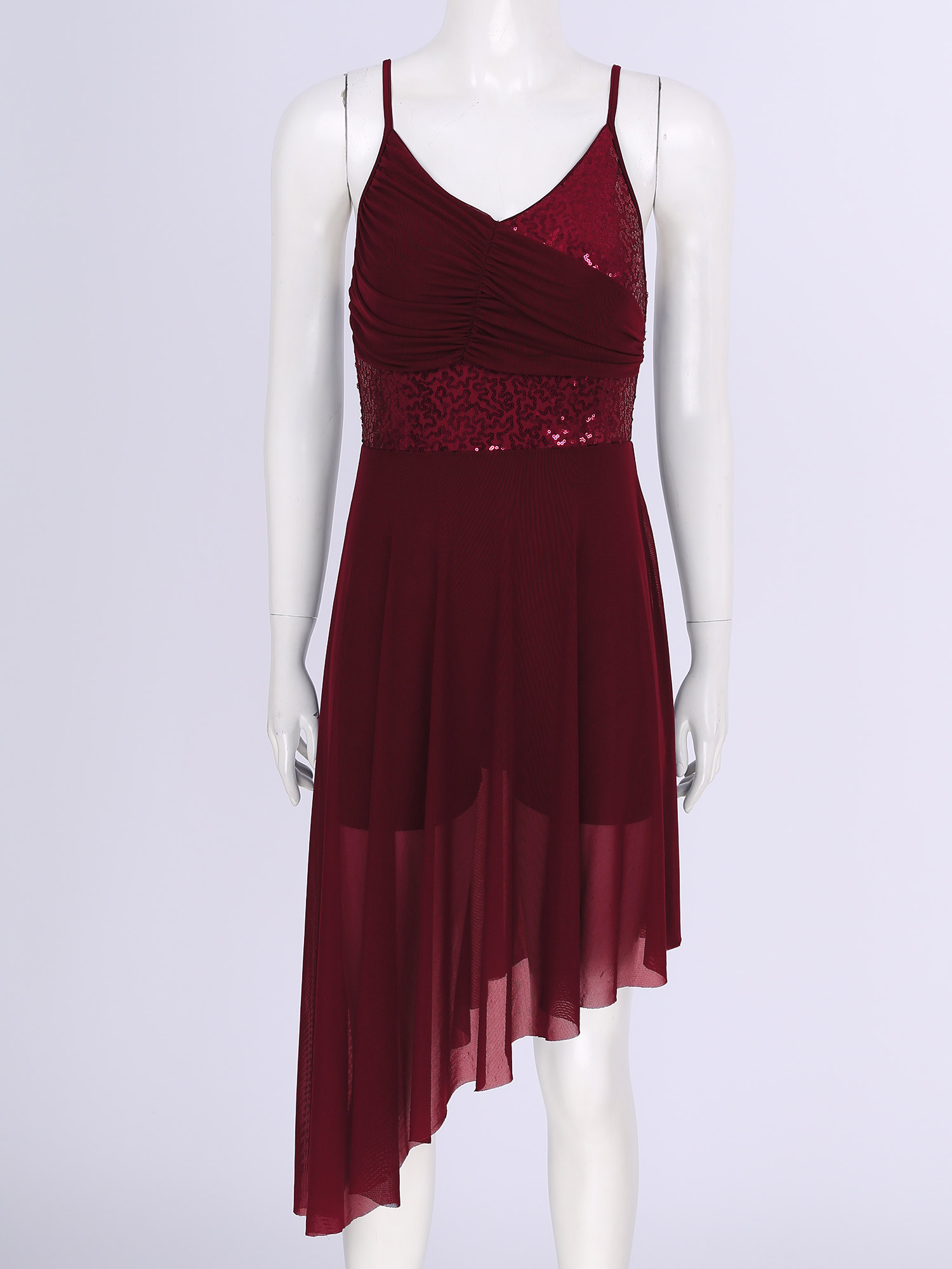 Women V Neck Ballet Mesh Lyrical Dance Costumes Co... – Grandado