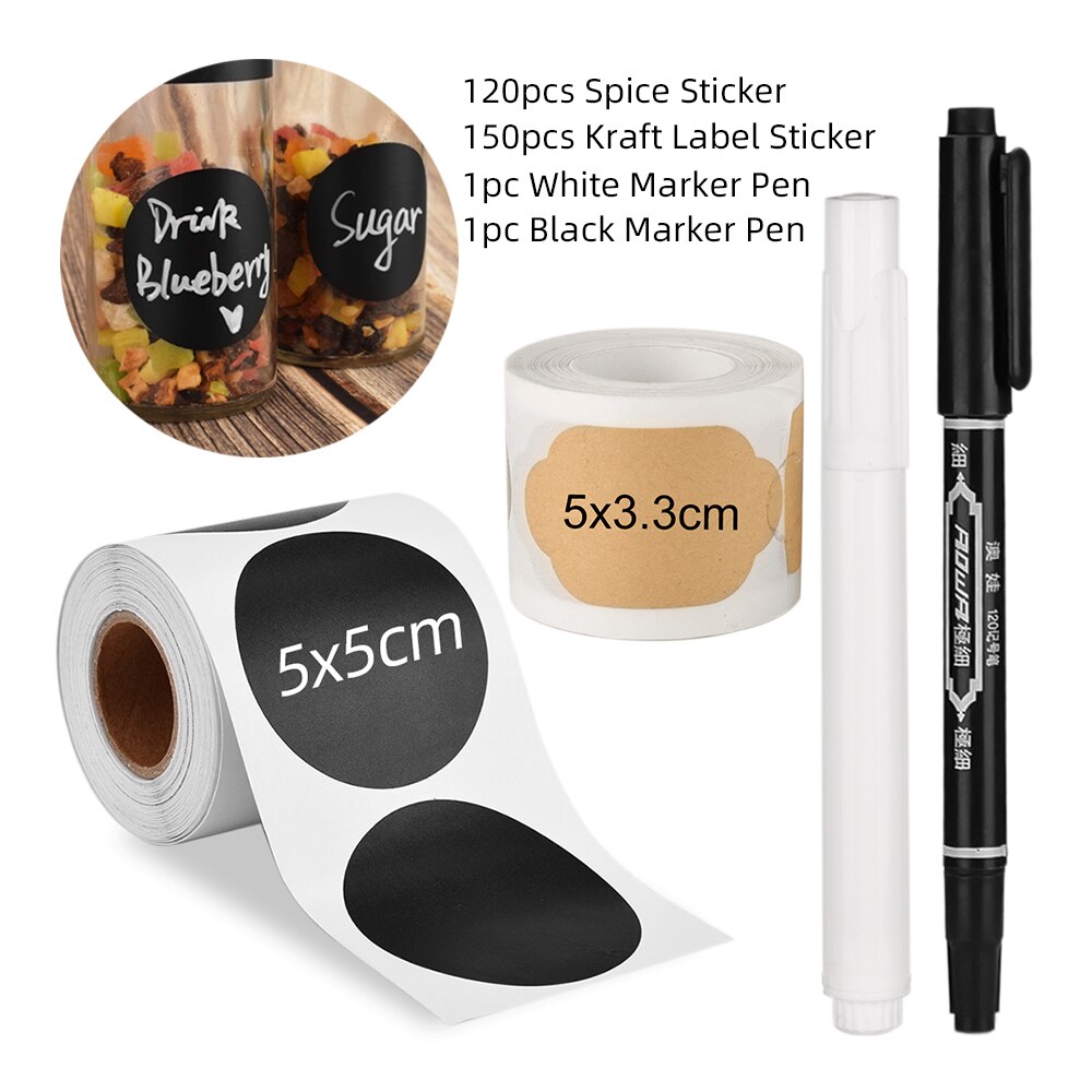 270 Stks/set Herbruikbare Keuken Sticker Kruidkrui... – Grandado