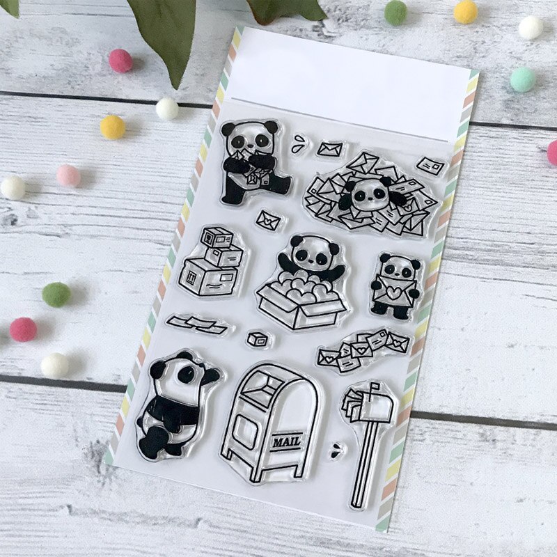 Panda Kat Beer Dieren Gevoelens Clear Stamps Set D... – Grandado