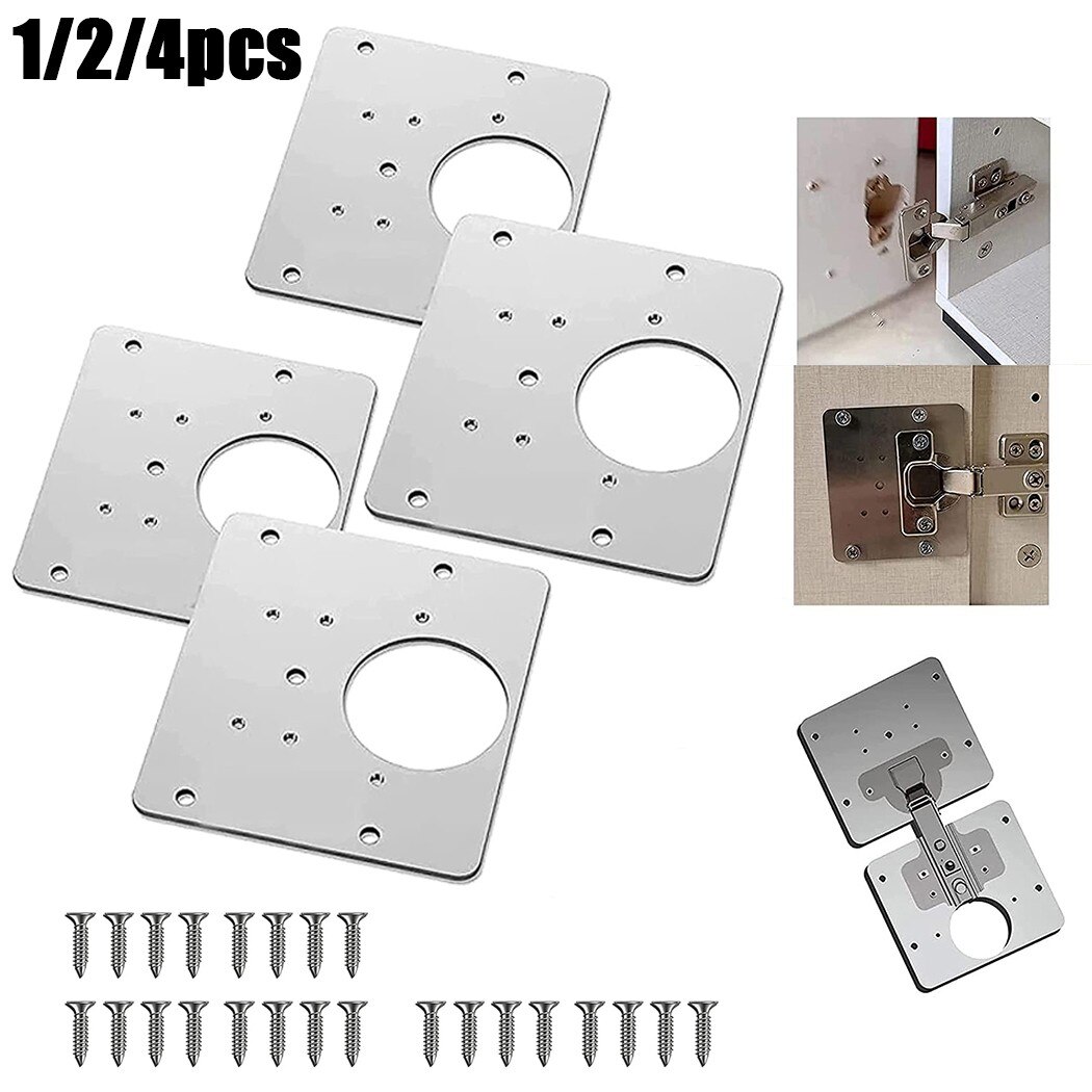 4pc Furniture Hinges Repair Plate Rust Resistant S... – Vicedeal