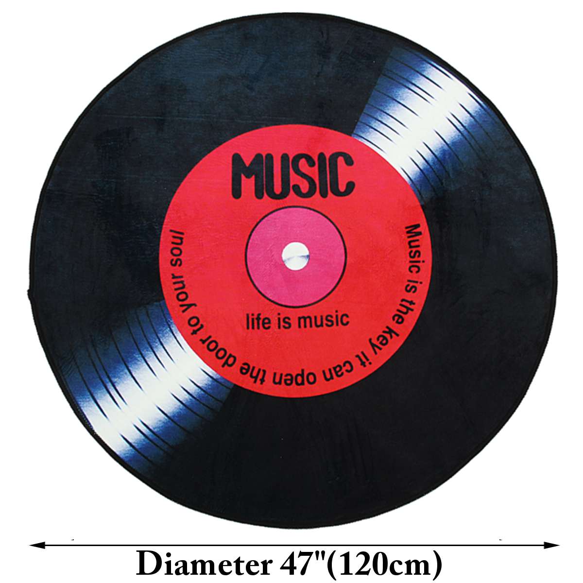 Musik vinylskiva tryckt rund matta mjuka mattor fö... – Grandado