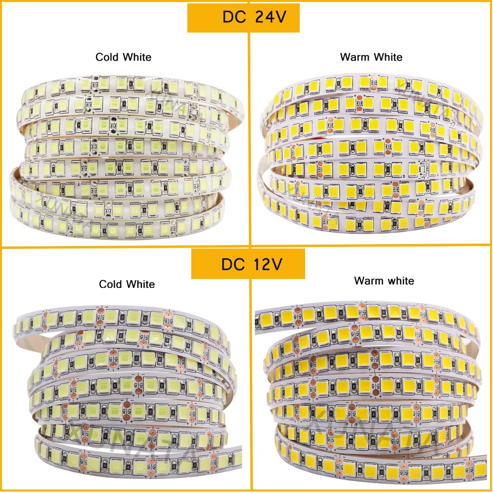 5M LED Strip Light SMD5054 600LEDs DC 12V 24V Flex... – Grandado