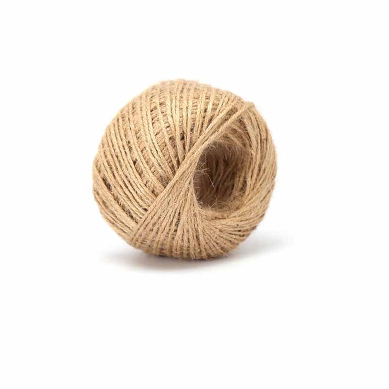 50m jute garn land rustik bröllop baby shower föde... – Grandado