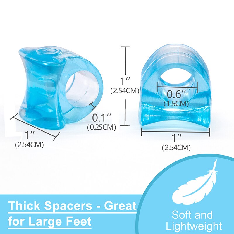 20pcs=10pairs Transparent Blue Bunion Spacers Sili... – Vicedeal