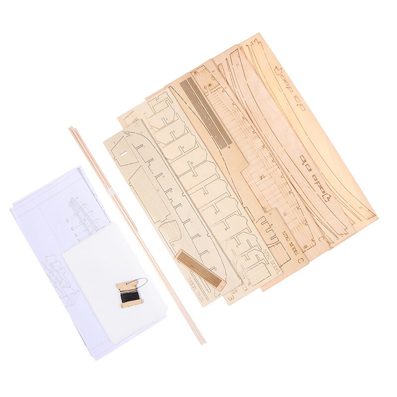 1 Set Chinese Sand Boat Wooden Assembly Model Kit ... – Grandado