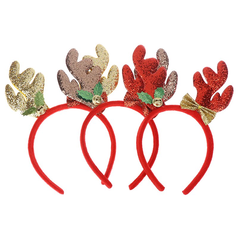 Gold Reindeer Headband Horns Cosplay Antlers Deer ... – Grandado