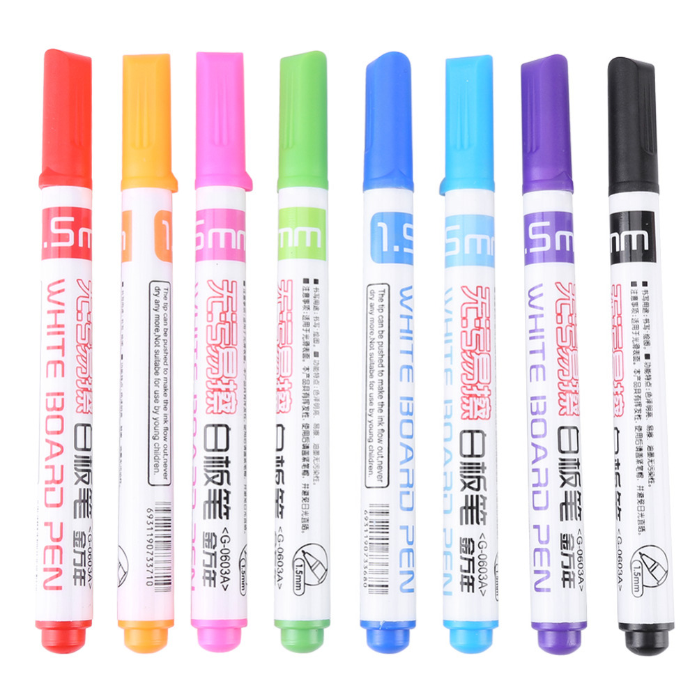8 PCS/set Colored Non-toxic Erasable Whiteboard Ma... – Grandado