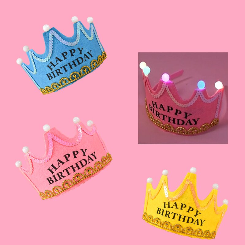 Lighting Crown Happy Birthday Hats For Kids Birthd... – Grandado