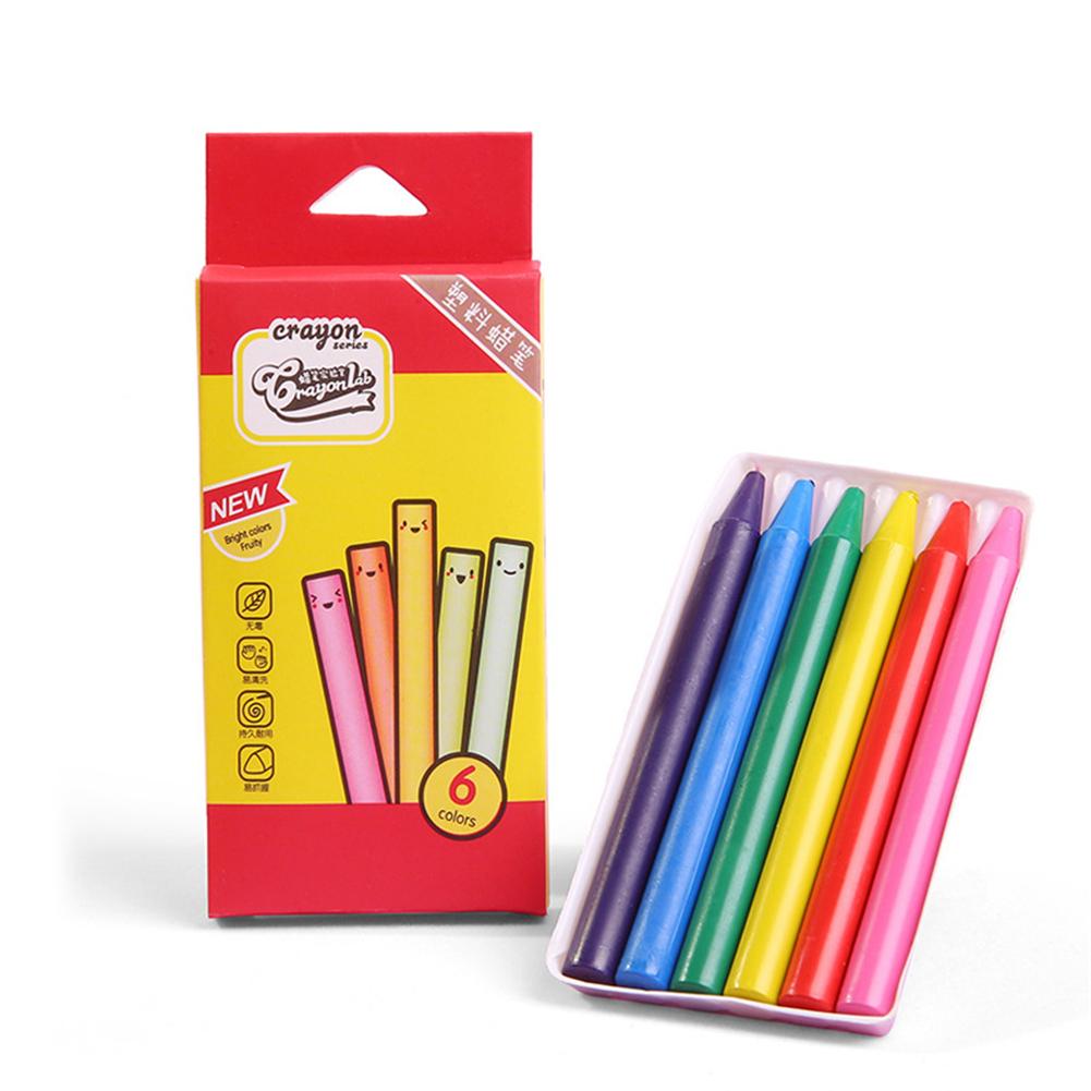 6 Colors Kids Toy Crayons Non-toxic Safety Childre... – Grandado