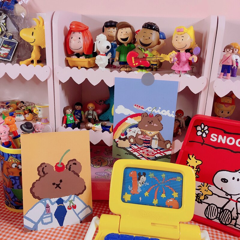6Pcs Korean Cartoon Soft Bear Poster INS Album HD ... – Vicedeal
