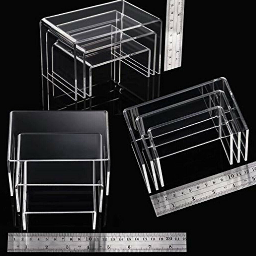 3 Pcs Transparent Acrylic Display Stand Rack Jewel... – Vicedeal