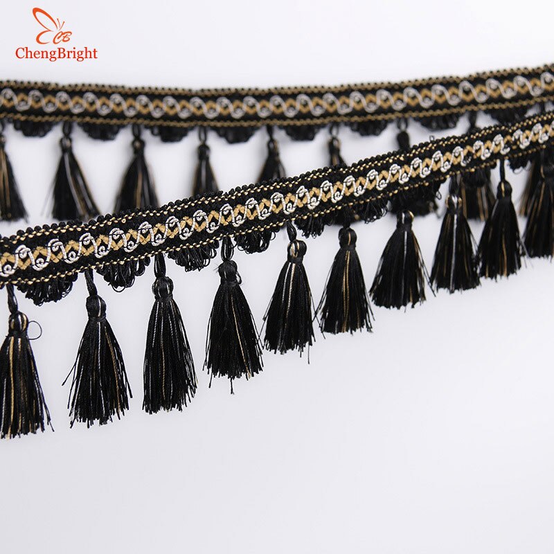 CHENGBRIGHT 5 Yard 10CM Long Polyester Lace Tassel... – Vicedeal
