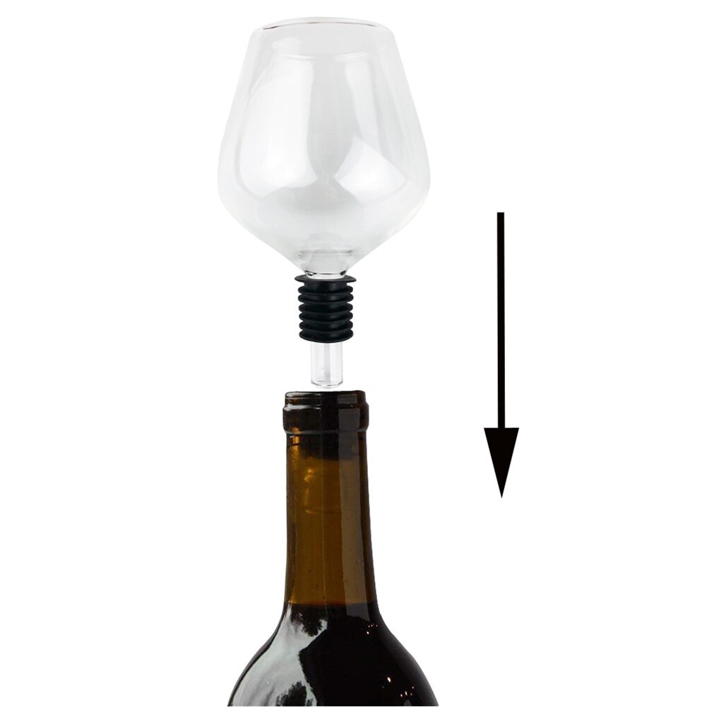 Drinking Directly from Bottle Clear Wine Glass Gob... – Grandado