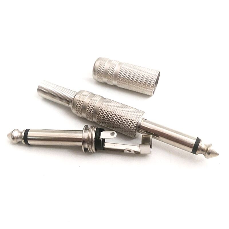 10Pcs 1/4" Mono Audio Jack 6.35mm Metal Male ... – Vicedeal