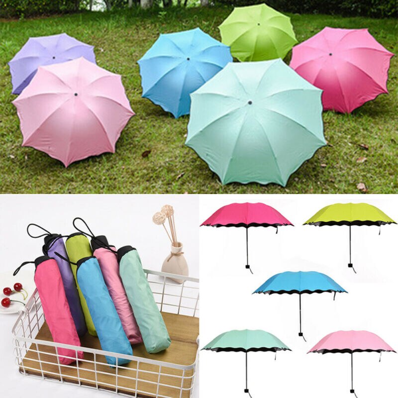Raincoat Umbrella Travel Parasol Solid Folding Rai... – Vicedeal