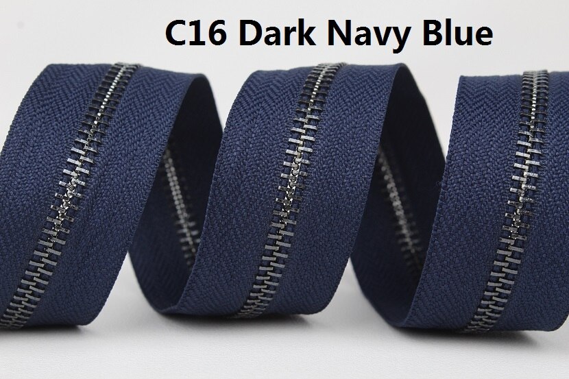 high grade 5# black metal zipper grey blue dark bl... – Vicedeal