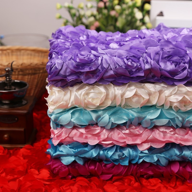 3D Cloth fabric flowers colorful roses wedding car... – Vicedeal