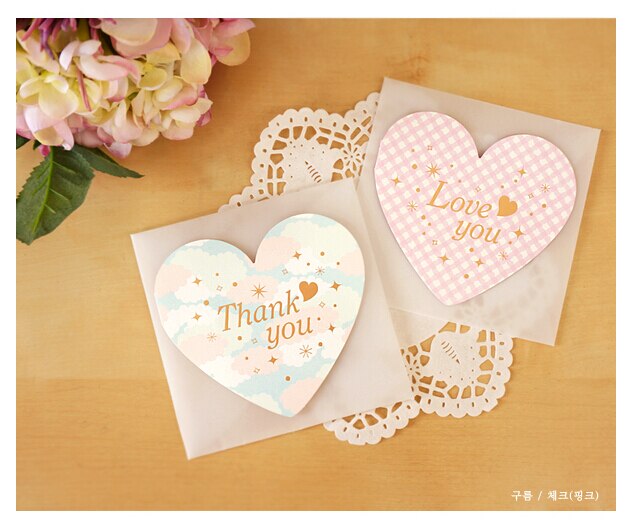 6pc/lot love Mini Valentine's Day cards / thank yo... – Vicedeal