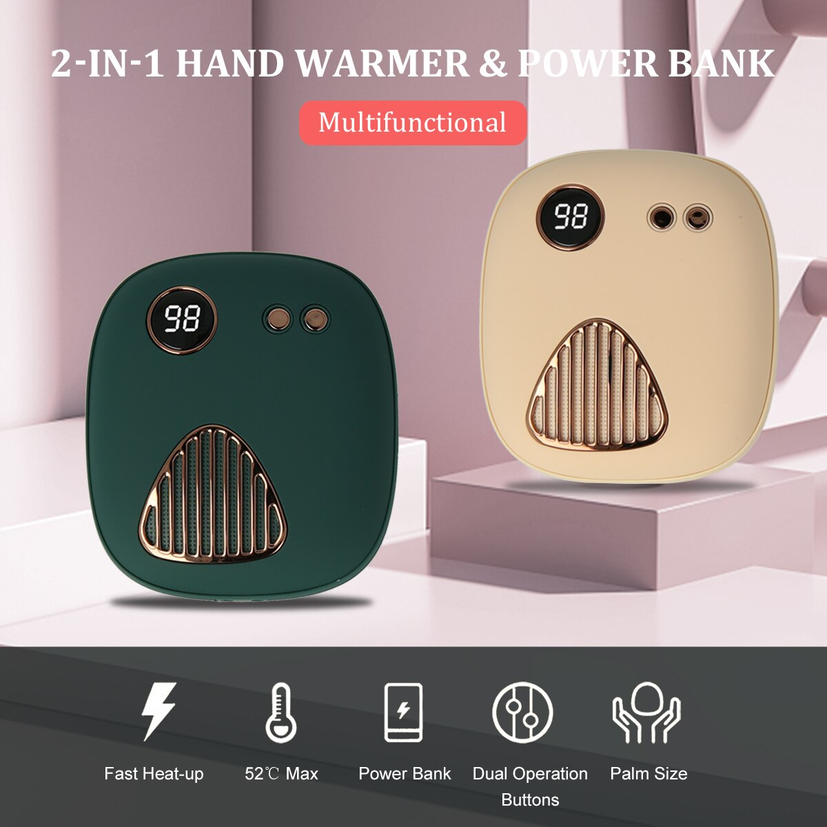 2-in-1 Hand Warmer & Power Bank Portable Hand Warm... – Grandado
