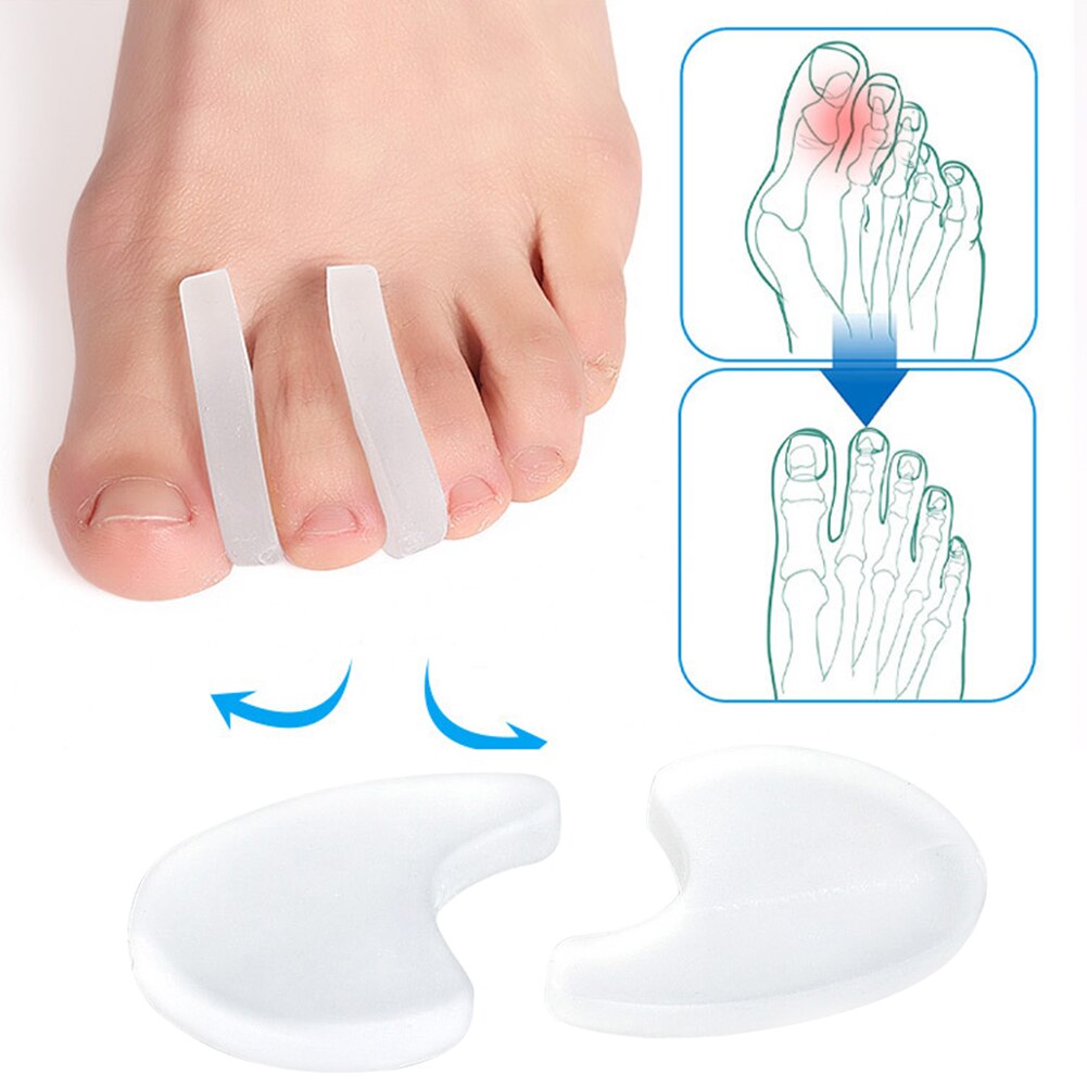 1 Pair Toe Separator Silicone Hallux Valgus Correc... – Vicedeal