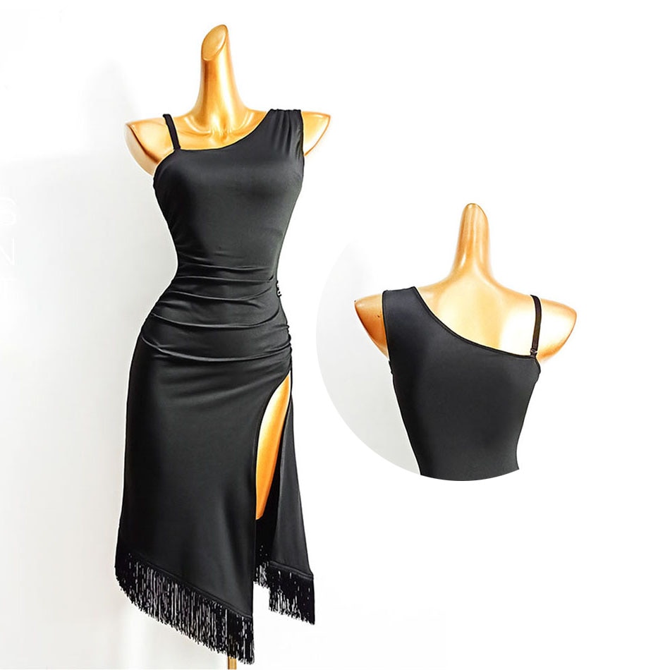 LD512 One Side Shoulder Sleeveless Latin Dance Dre... – Vicedeal