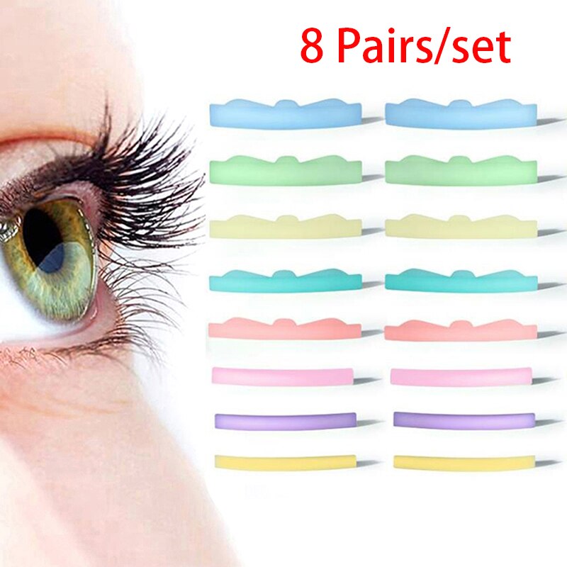 8 Pairs Silicone Eyelashes Curler Rods Lashes Lift... – Vicedeal